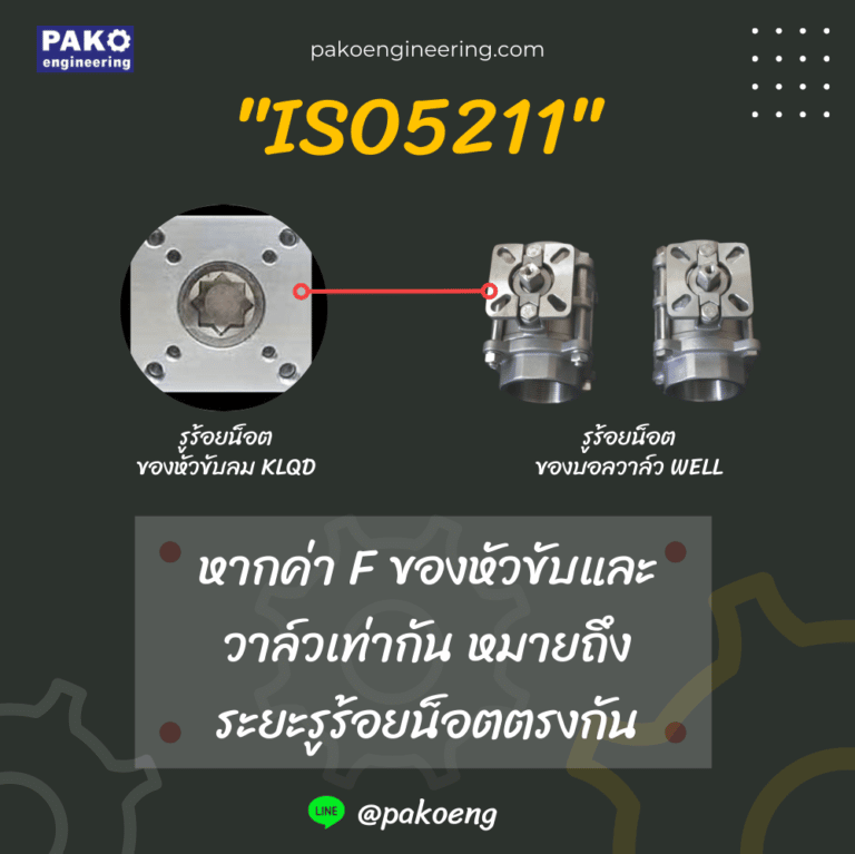 มาตรฐาน ISO5211 (จุดเชื่อมติดระหว่างวาล์วและหัวขับ) - ปาโก้ เอ็นจิเนียริ่ง